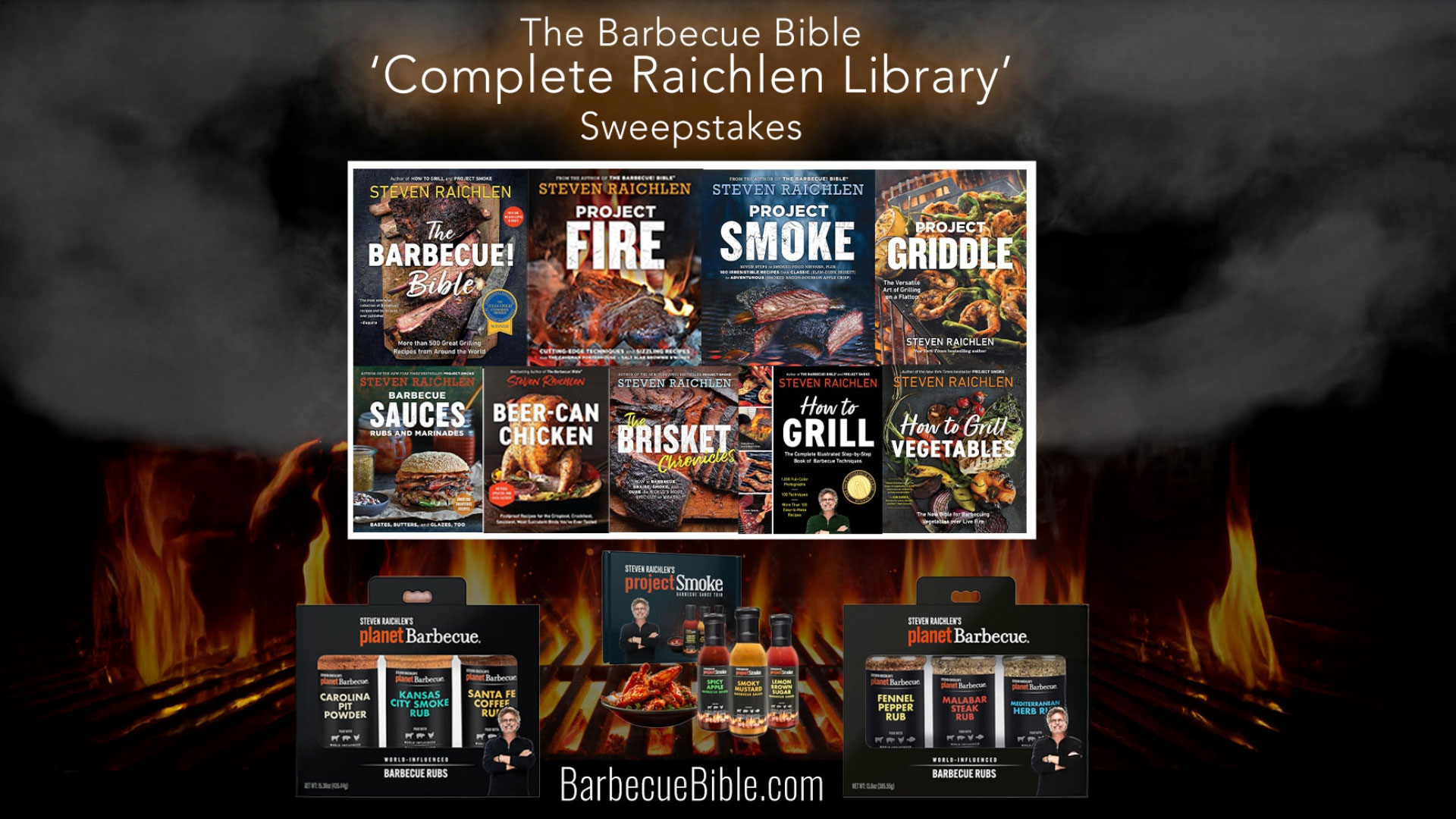 Win Steven Raichlen’s Complete BBQ Book Set + Rubs & Sauces ...